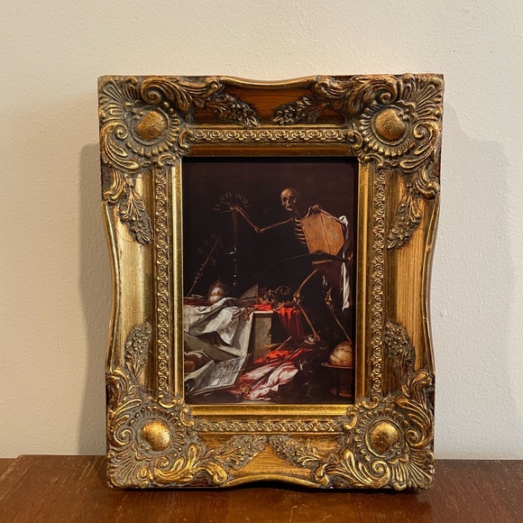 Art | Baroque Skeleton Framed Print 8x1 In Ictu Oculi Juan De Valdes ...